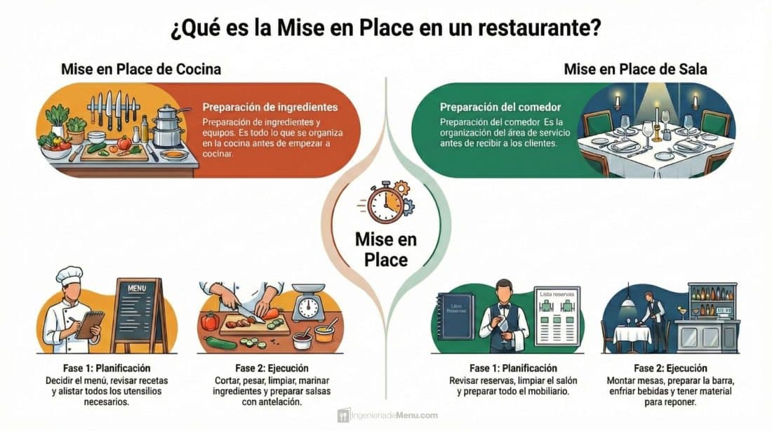 ¿Qué es la Mise en place? Significado, Tipos y Ejemplos