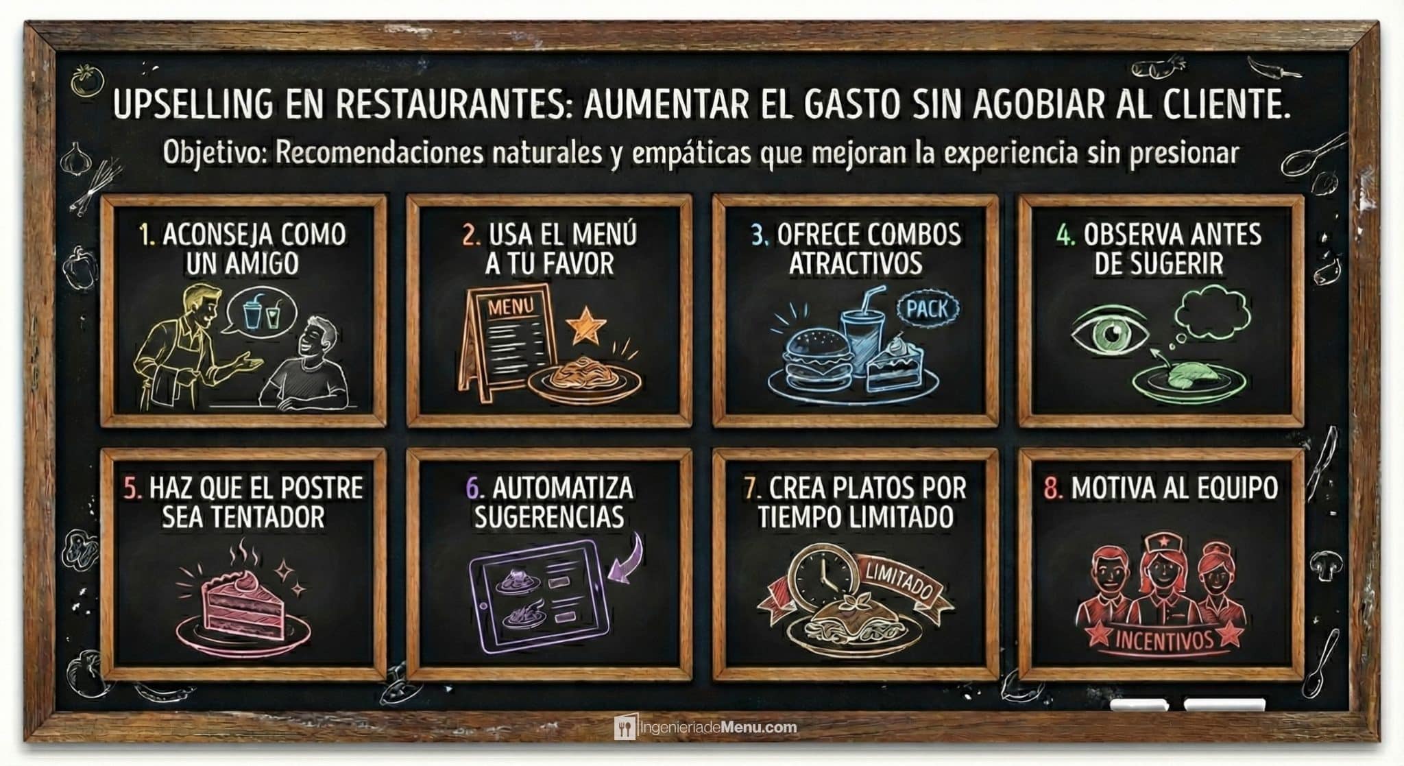 8 Técnicas de upselling para restaurantes que funcionan