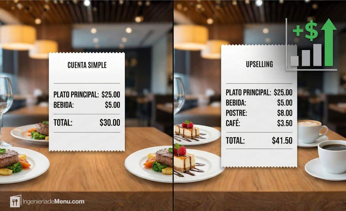 8 Técnicas de upselling para restaurantes que funcionan